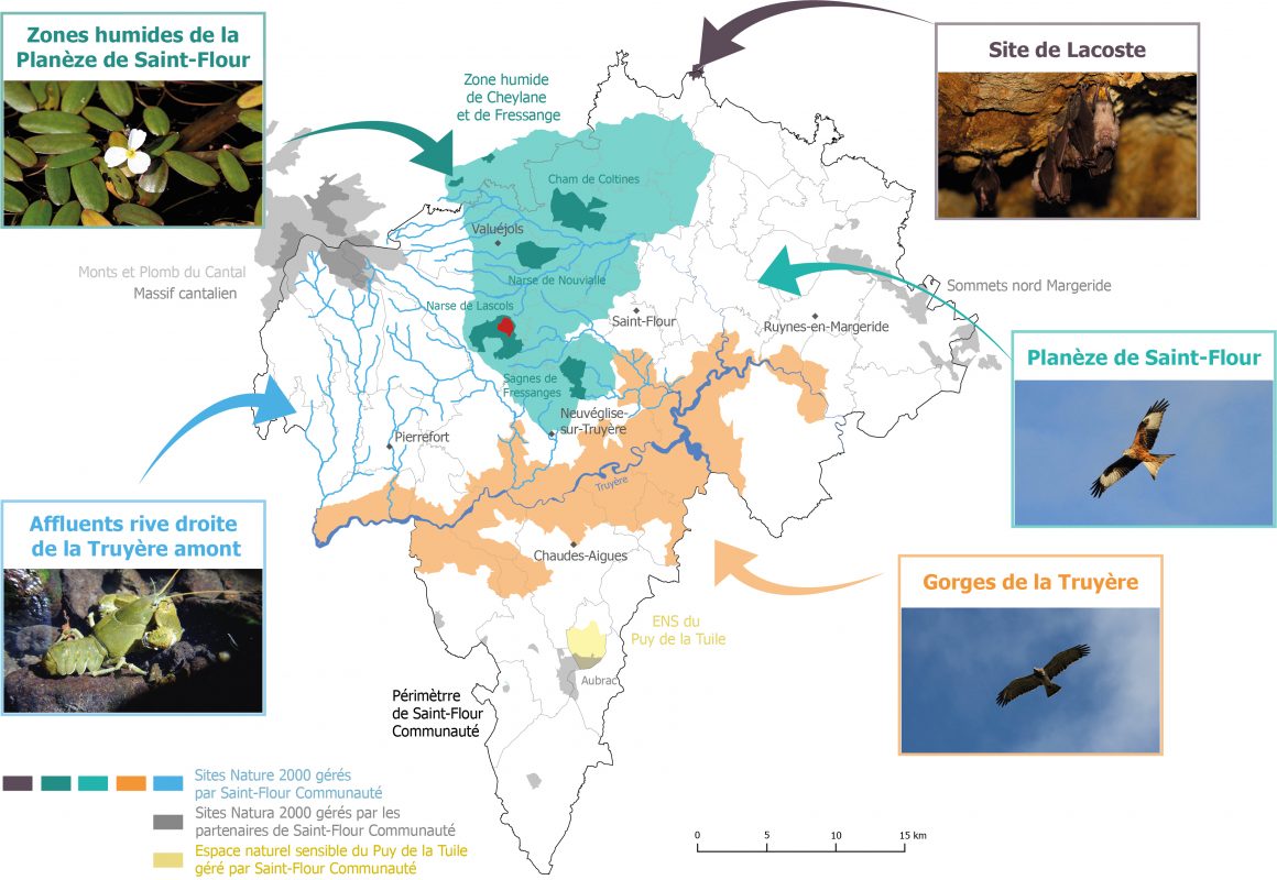 Sites Natura 2000 et Espaces Naturels sensibles - SAINT FLOUR COMMUNAUTÉ